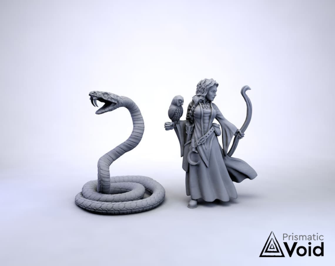 Giant Poisonous Snake Miniature for Dungeons & Dragons - Etsy