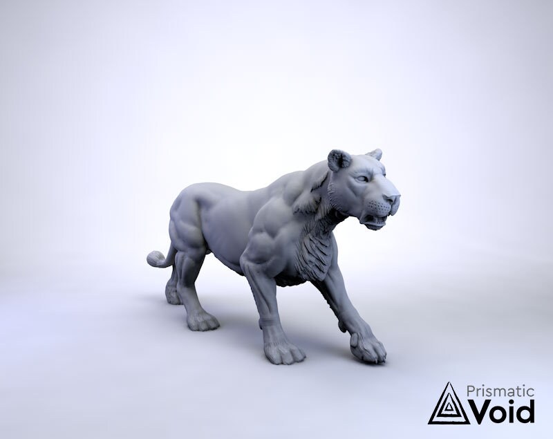 Role Playing Miniatures D&D Resin 3D Print Frostgrave Lion Familiar ...