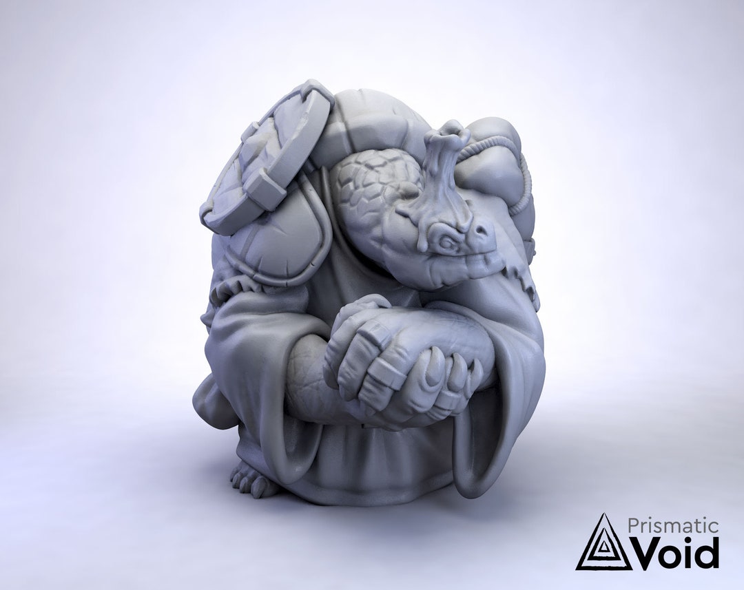 Tortle Merchant / Trader - Miniature for Dungeons & Dragons, Pathfinder ...