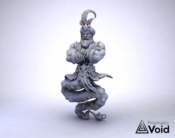 Djinni / Genie / Air Elemental Miniature for Dungeons & - Etsy