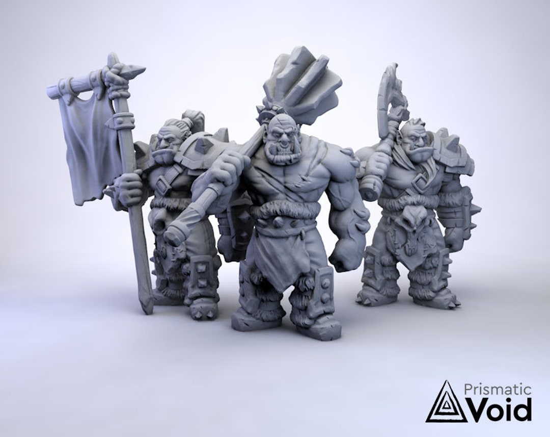 Orc Guards Warriors - Miniatures for Dungeons & Dragons, Tabletop RPG ...