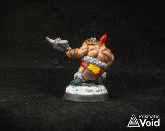 Age of Sigmar Dwarf Lumberjack Logger- miniature for Dungeons & Dragons ...