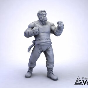 Human Brawler / Unarmed Fighter (variants) - Miniature for Dungeons ...