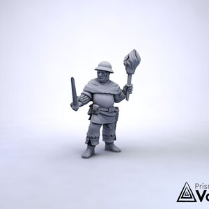 Human Guards With Torches Miniatures for Dungeons & Dragons, RPG, Kings ...