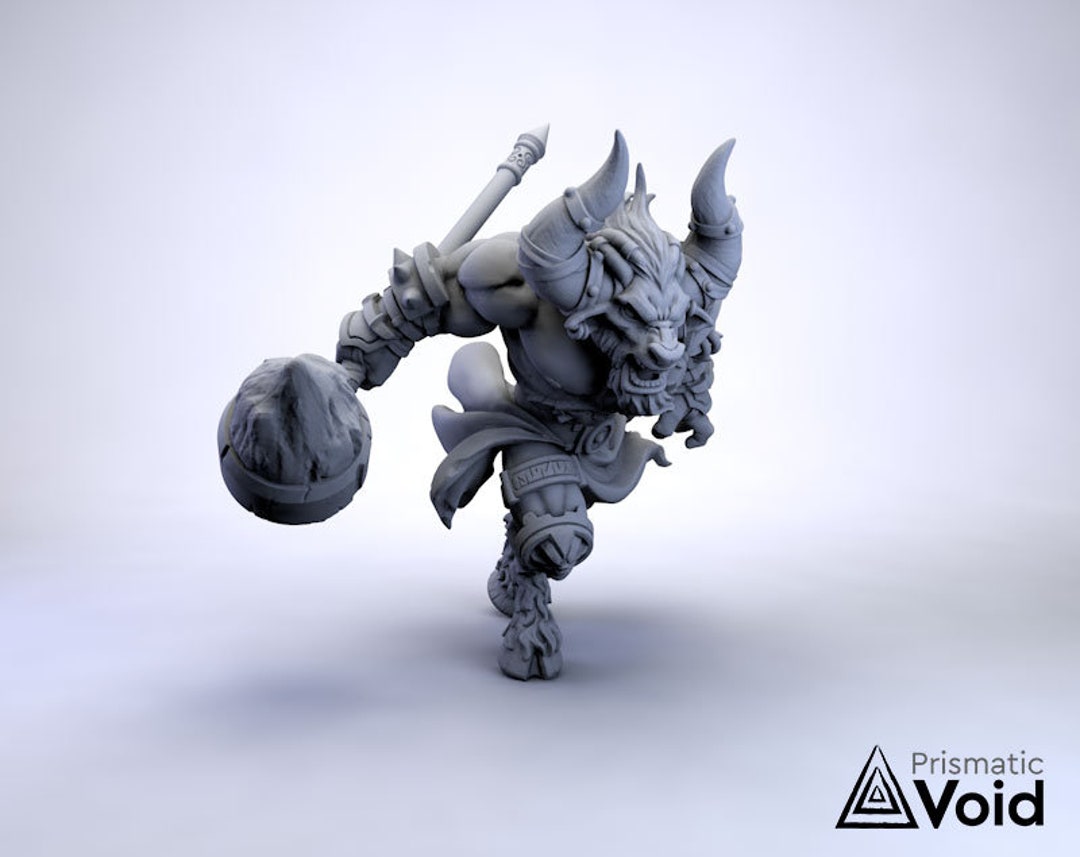 Minotaur Knight - Miniature for Dungeons & Dragons, Pathfinder ...