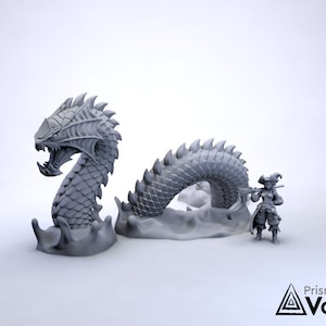 Sea Serpent / Monster - Miniature for Dungeons & Dragons, Tabletop RPG ...
