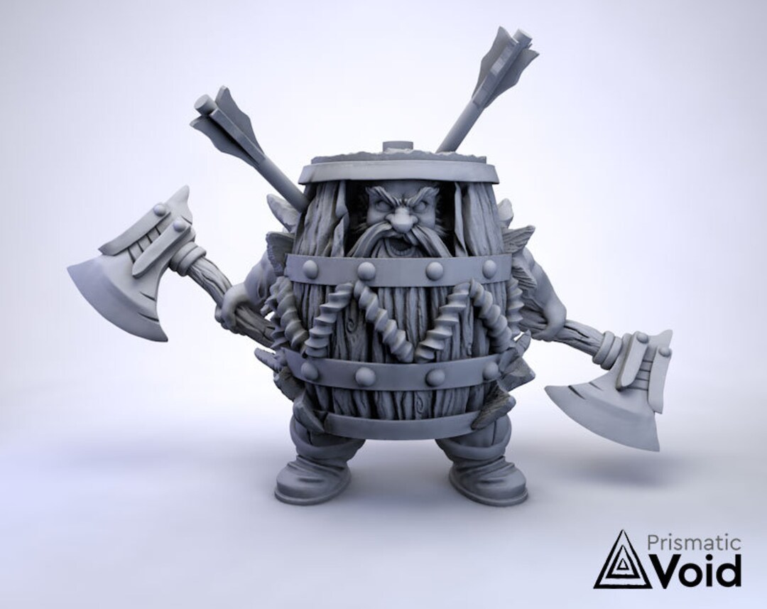 Dwarven Barrel Warrior / Tank - for Dungeons & Dragons, Tabletop RPG ...