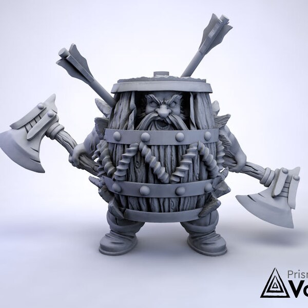 Dwarf Barbarian Slayer Miniature for Dungeons & Dragons, Tabletop RPG ...