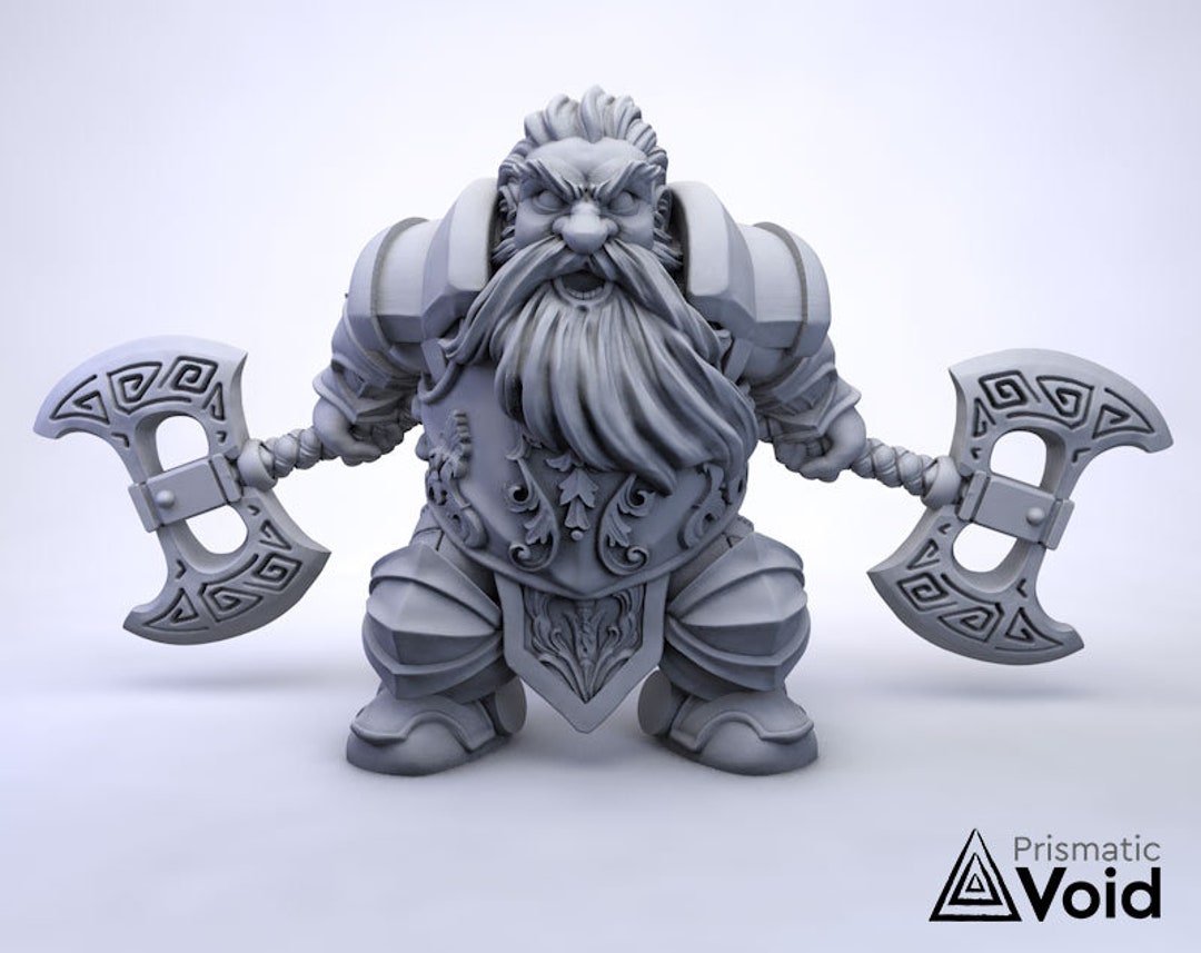 Dwarven Elite Fighter - Miniature for Dungeons & Dragons, Tabletop RPG ...