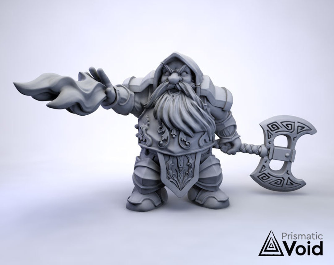 Dwarven Eldritch Knight / Warlock - Miniature for Dungeons & Dragons ...