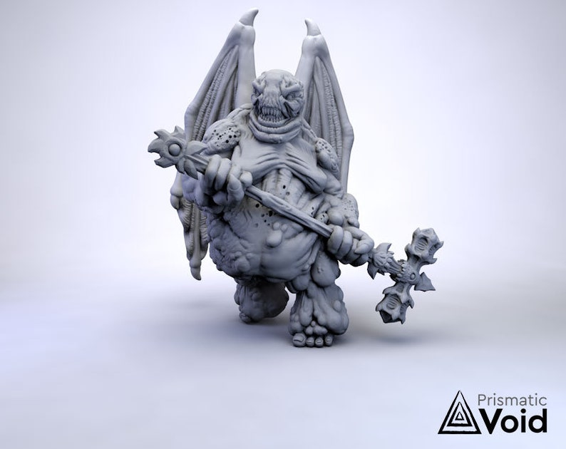 Winged Demon Miniature for Dungeons & Dragons Pathfinder | Etsy