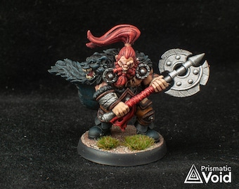 Dwarf Barbarian Slayer Miniature for Dungeons & Dragons, Tabletop RPG ...