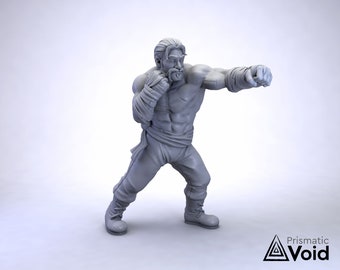 Human Brawler / Unarmed Fighter variants Miniature for | Etsy