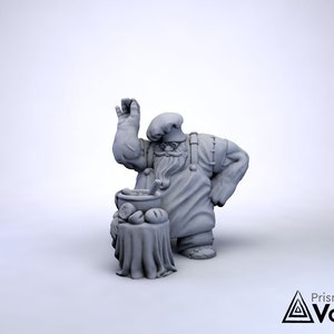 Dwarf Chef Miniature for Dungeons & Dragons Tabletop RPG - Etsy