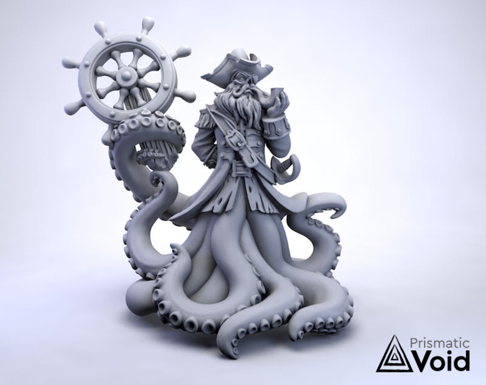 Ghost Ship Captain Miniature for Dungeons & Dragons - Etsy
