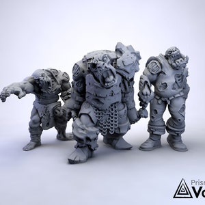 Zombie Orcs Miniatures for Dungeons & Dragons, Pathfinder, RPG 5E - Etsy