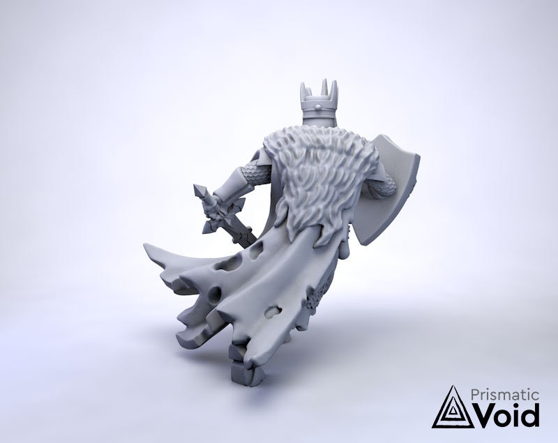 Undead Knight / Skeleton King miniature for Dungeons & | Etsy