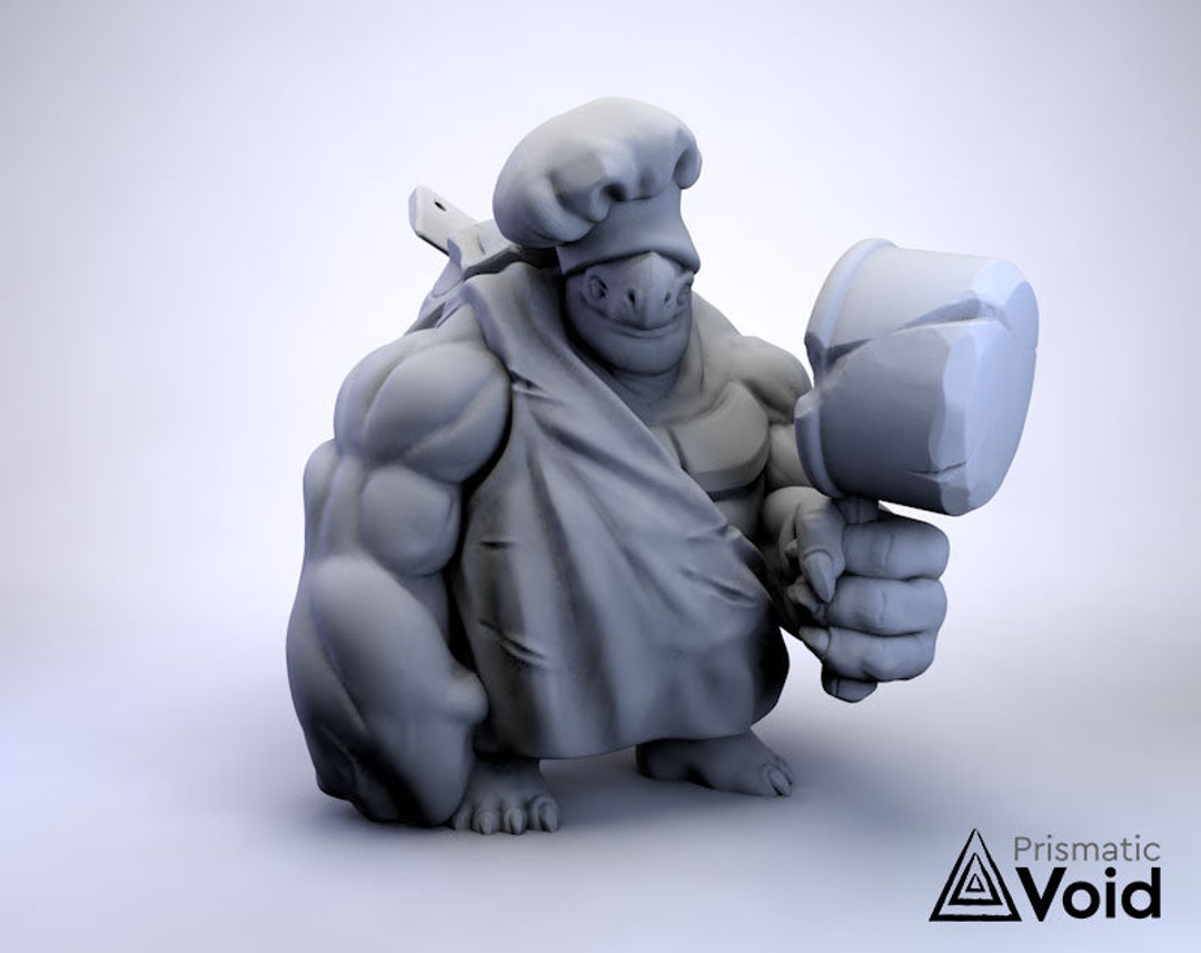 Tortle Cook / Chef - Miniature for Dungeons & Dragons, Pathfinder ...