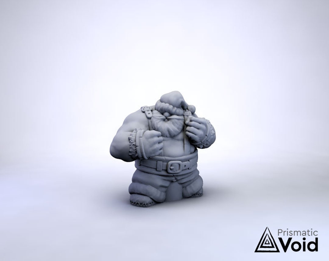 Dwarf Drunken Santa - Miniature for Dungeons & Dragons, Tabletop RPG 5E ...