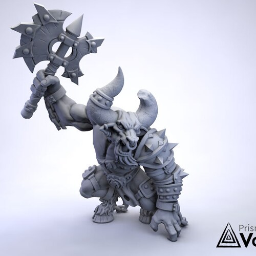 Minotaur Knight Miniature for Dungeons & Dragons - Etsy