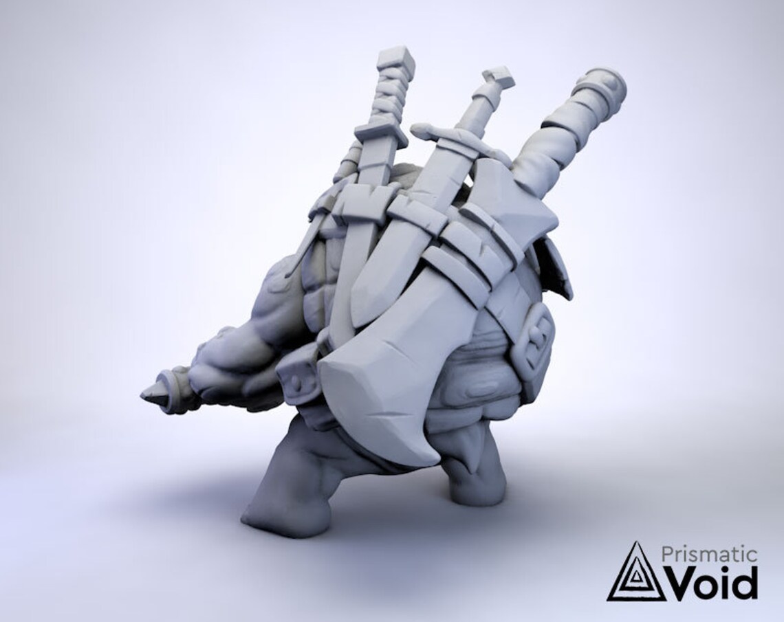 Tortle Blademaster / Fighter / Witcher Miniature for - Etsy