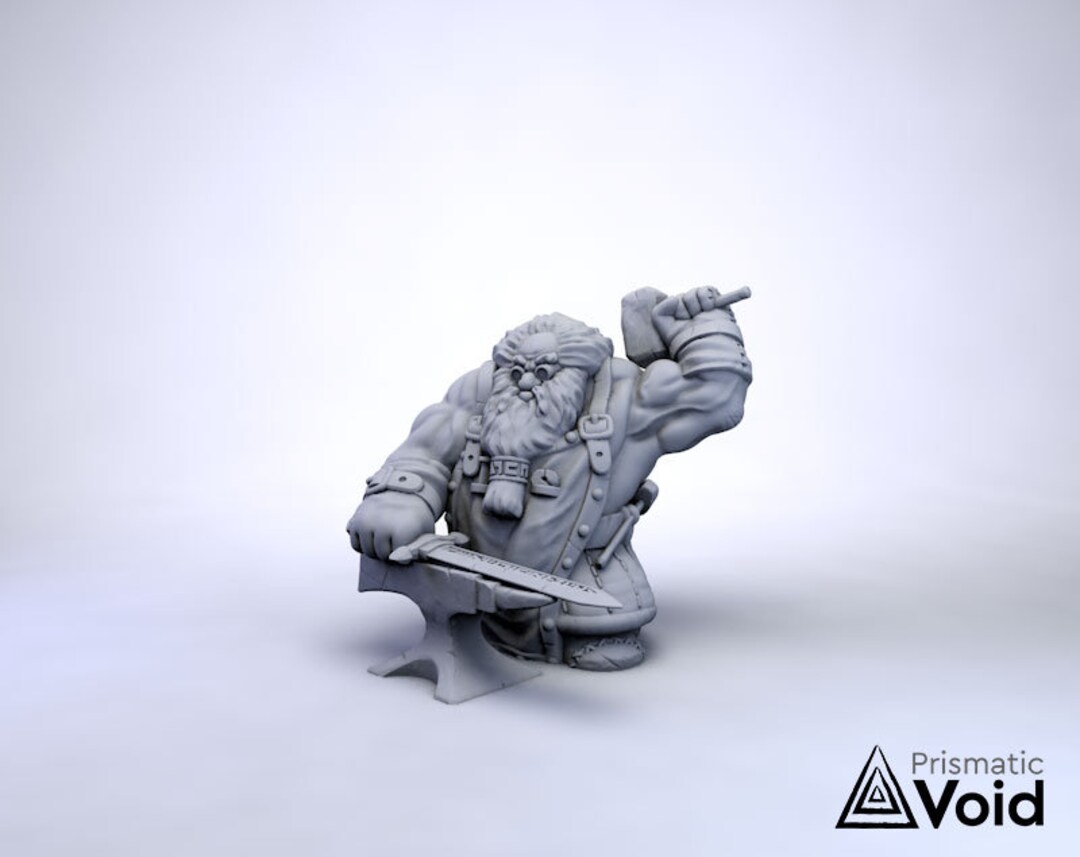 Dwarf Blacksmith - Miniature for Dungeons & Dragons, Tabletop RPG ...