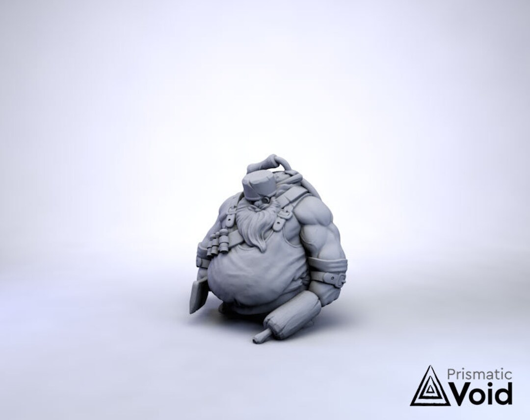 Dwarf Warrior Chef - Miniature for Dungeons & Dragons, Tabletop RPG 5E ...