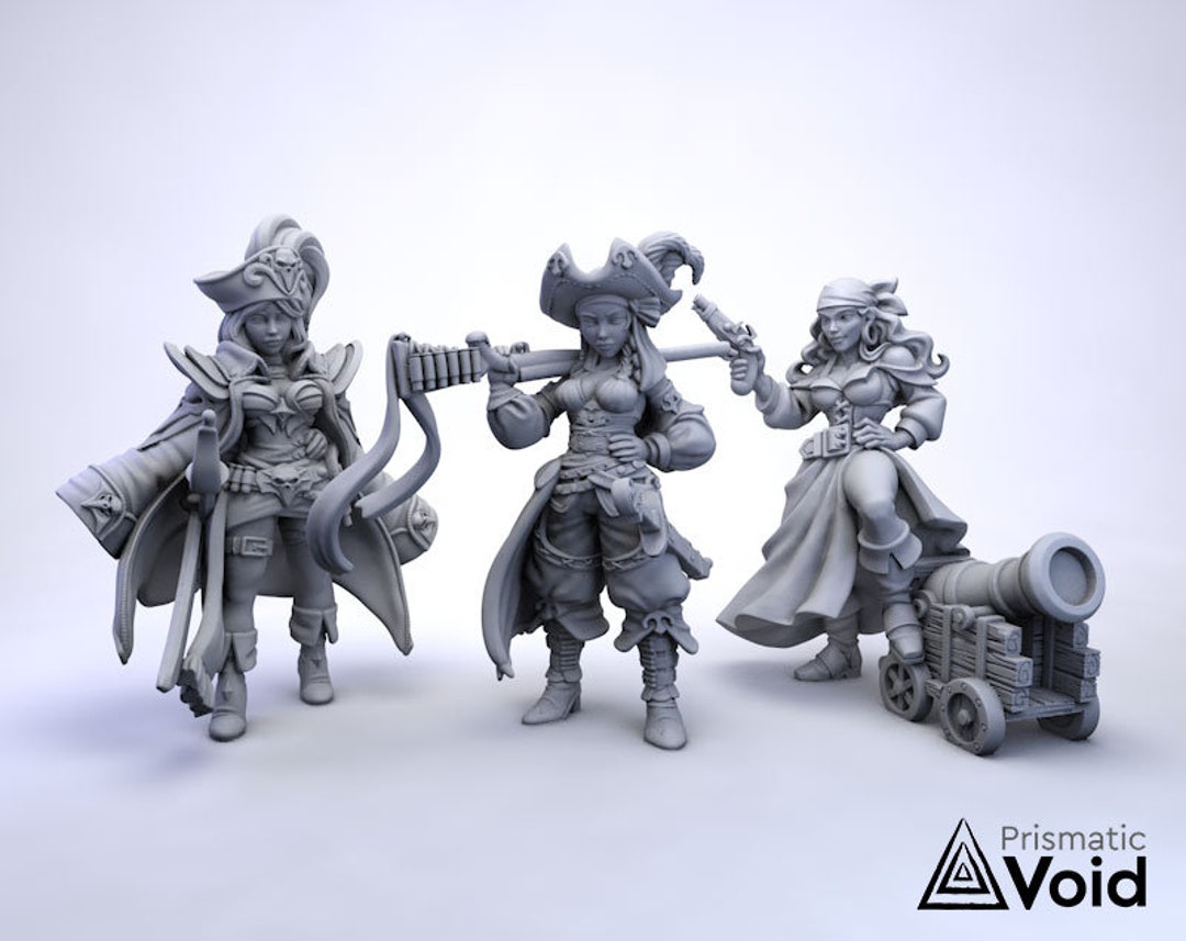 Female Pirates / Privateers / Swashbucklers - Miniatures for Dungeons ...