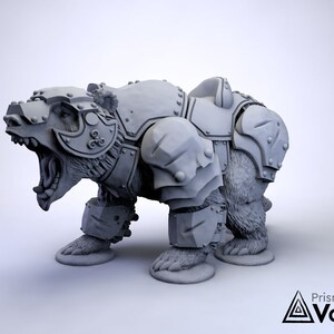 Armored Bear / Companion / Mount Miniature for Dungeons & Dragons ...