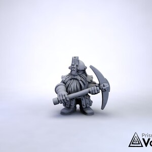 Dwarf Miners With Pickaxes Miniatures for Dungeons & Dragons, Tabletop ...