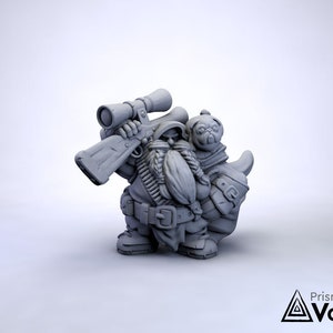 Dwarf Ranger With Pug - Miniature for Dungeons & Dragons, Tabletop RPG ...