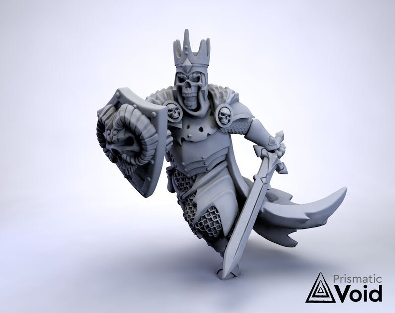 Undead Knight / Skeleton King - Miniature for Dungeons & Dragons ...