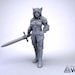 Female Half-tabaxi Adventurer / Animalfolk Fighter Miniature for ...