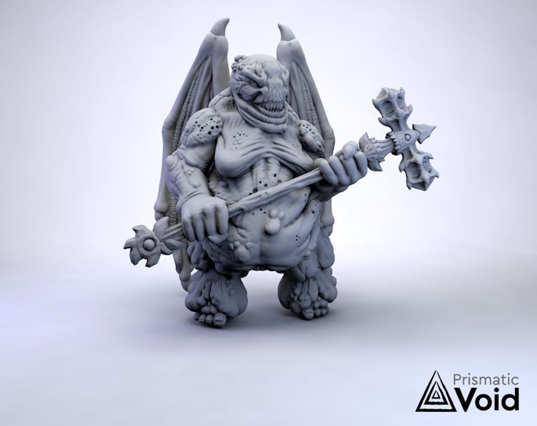 Winged Demon Miniature for Dungeons & Dragons Pathfinder - Etsy
