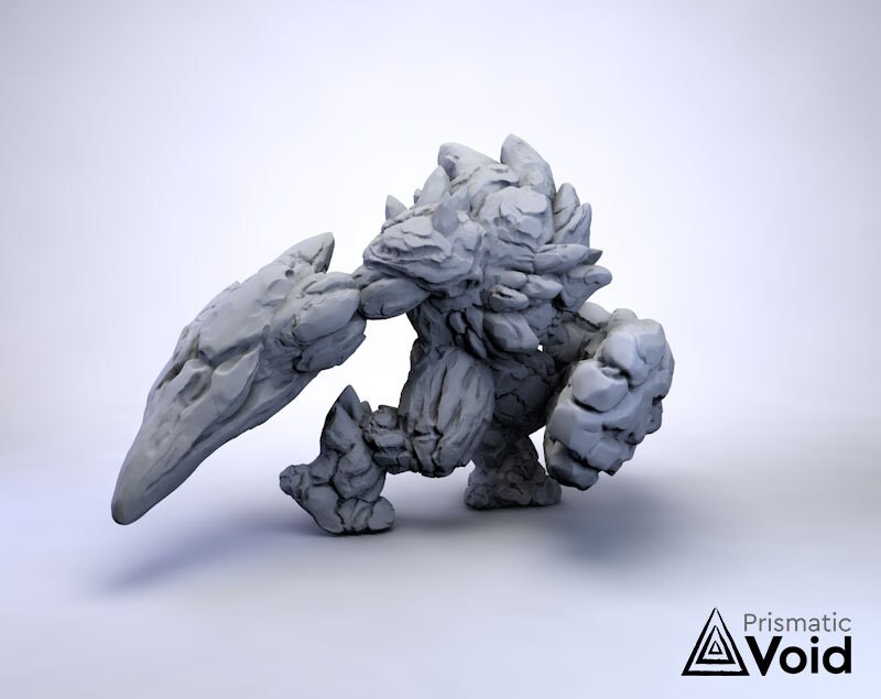 Earth Elemental miniature for Dungeons & Dragons | Etsy