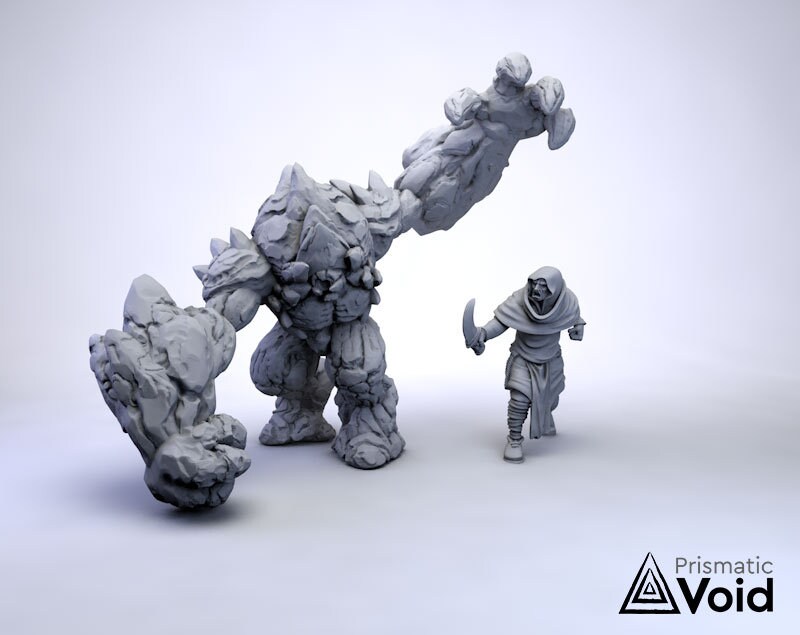 Earth Elemental miniature for Dungeons & Dragons | Etsy