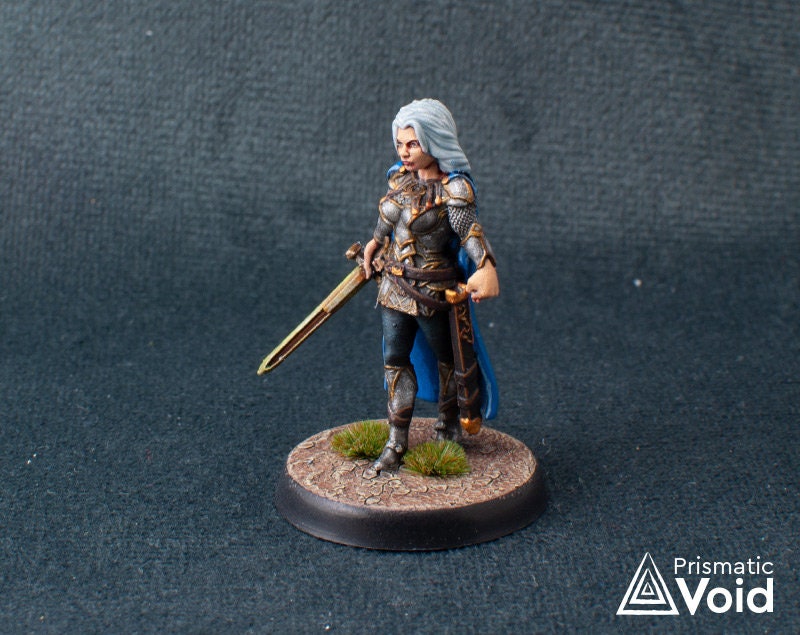 Female Fighter / Eldritch Knight Miniature for Dungeons & | Etsy Australia