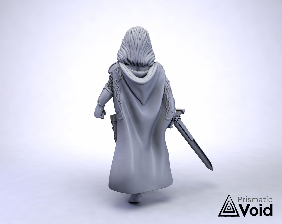 Female Fighter / Eldritch Knight Miniature for Dungeons & | Etsy