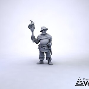 Human Guards With Torches Miniatures for Dungeons & Dragons, RPG, Kings ...