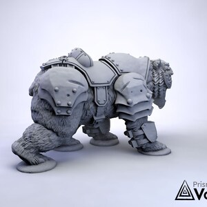 Armored Bear / Companion / Mount Miniature for Dungeons & Dragons ...