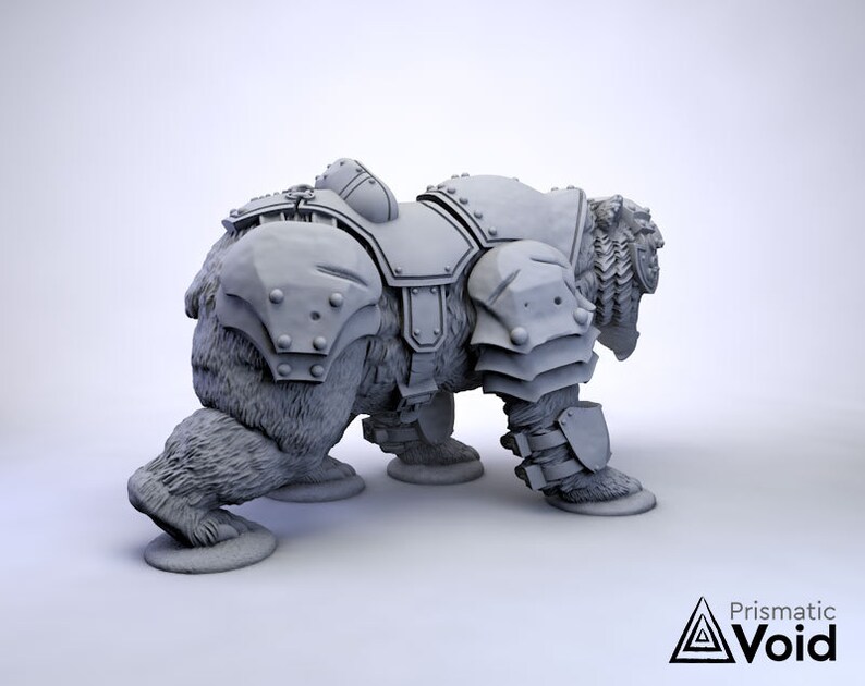 Armored Bear / Companion / Mount Miniature for Dungeons & | Etsy