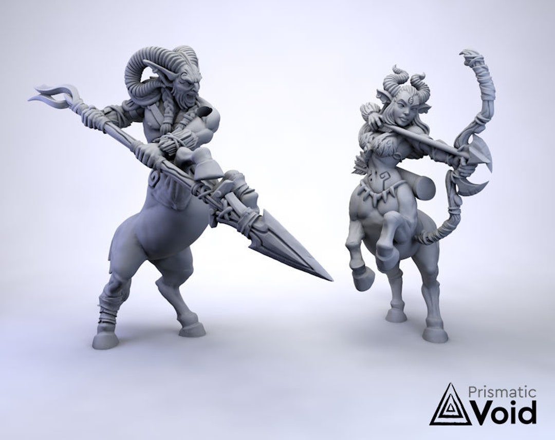 Forest Centaur Warriors / Fey Miniatures for Dungeons & - Etsy