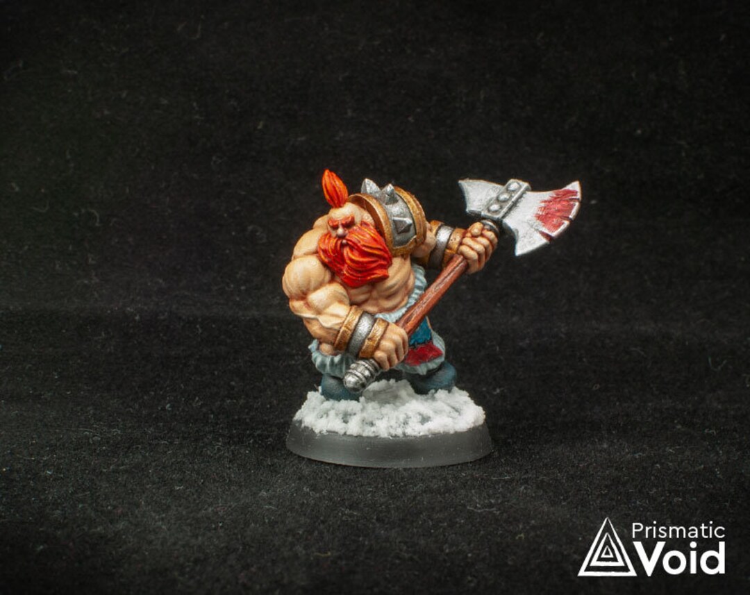 Dwarf Barbarian Slayer - Miniature for Dungeons & Dragons, Tabletop RPG ...
