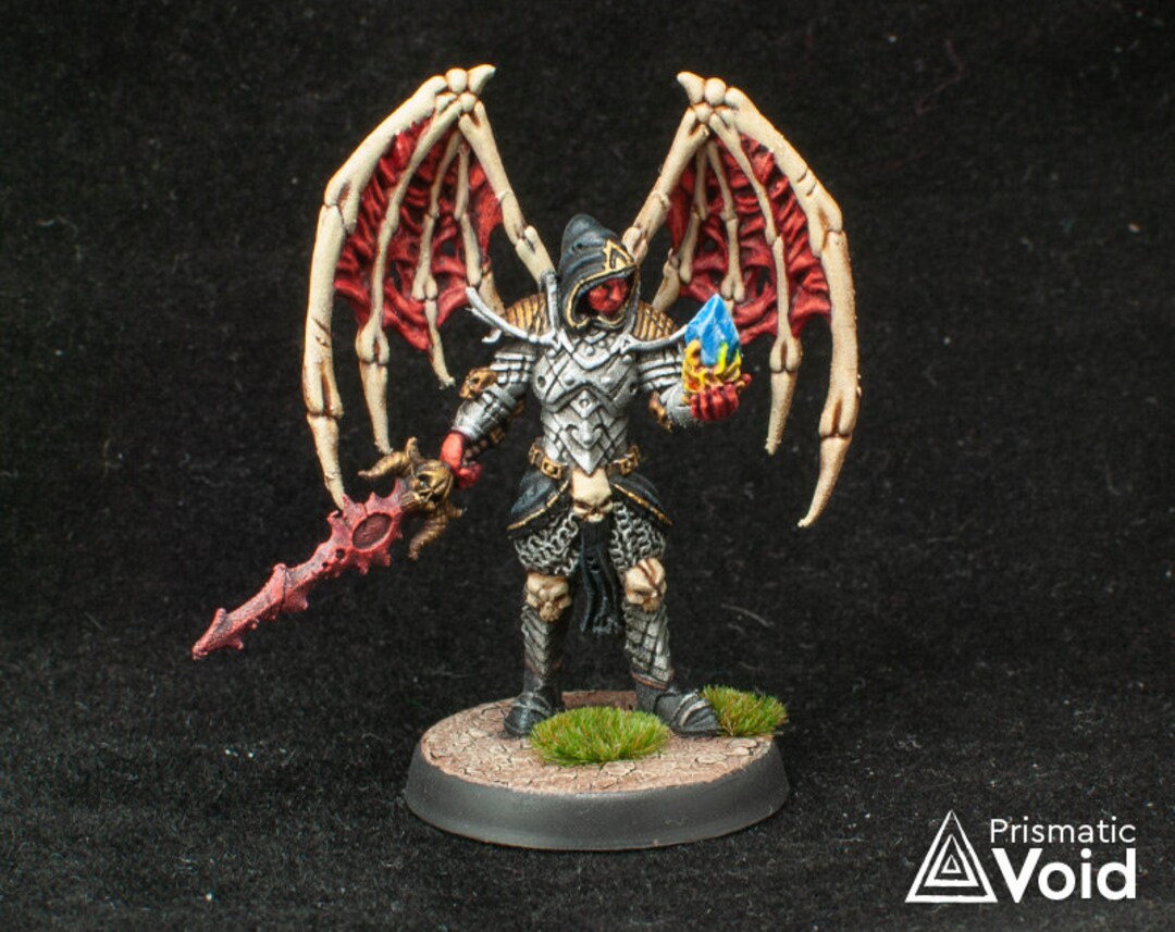 Fallen Angel / Demon / Necromancer Miniature for Dungeons & - Etsy