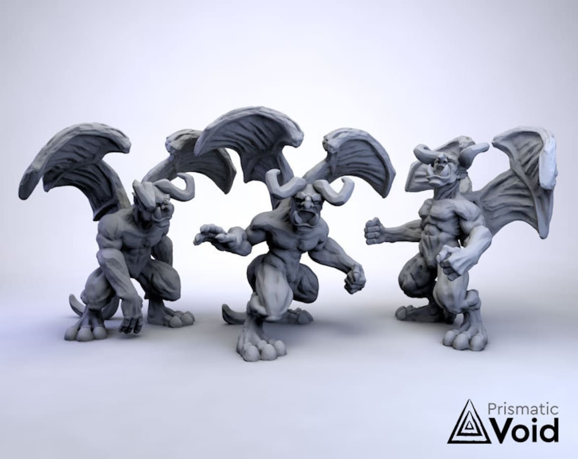 Gargoyles Miniatures for Dungeons & Dragons Pathfinder - Etsy