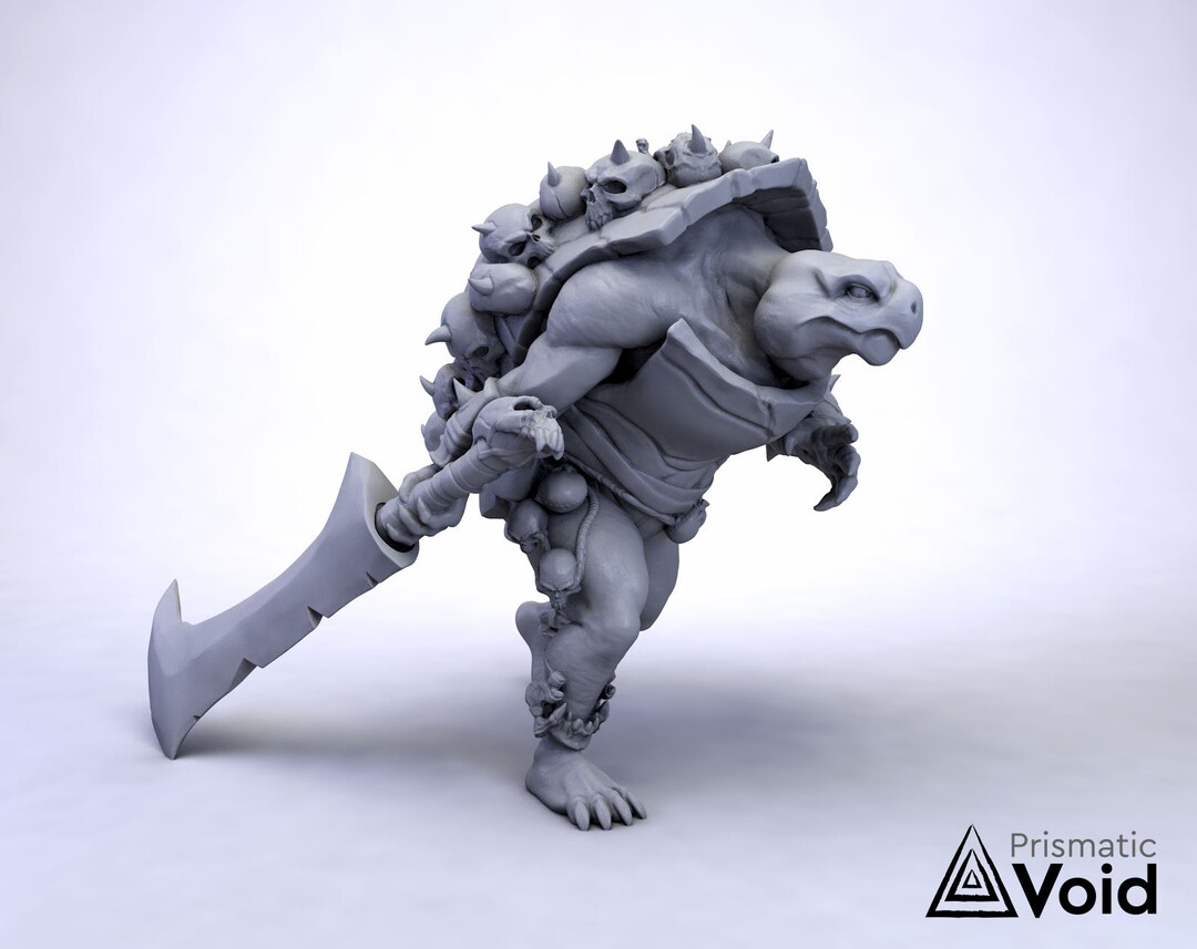 Tortle Barbarian / Fighter - Miniature for Dungeons & Dragons ...