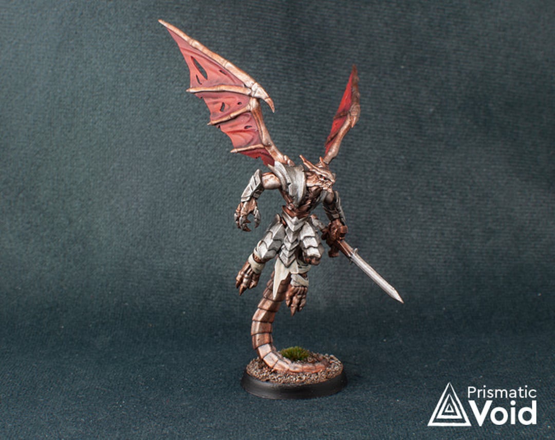 Dragonborn Paladin / Winged Avenger - Miniature for Dungeons & Dragons ...