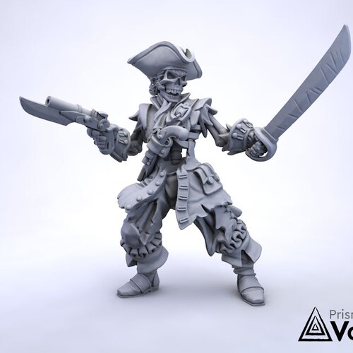 Pirate Skeleton / Undead Crewman for Miniature Dungeons & - Etsy