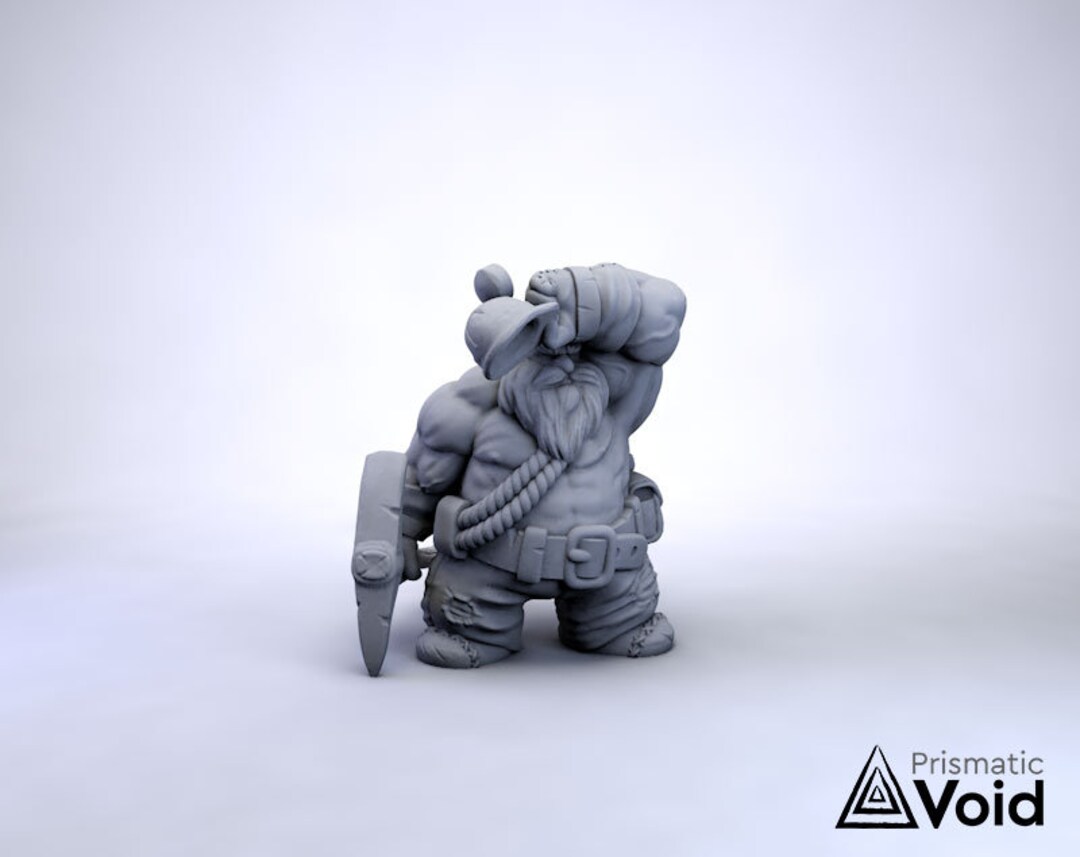 Dwarf Miner - Miniature for Dungeons & Dragons, Tabletop RPG 5E - Etsy