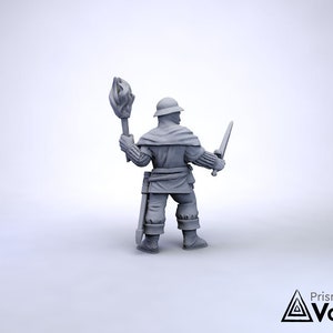 Human Guards With Torches Miniatures for Dungeons & Dragons, RPG, Kings ...